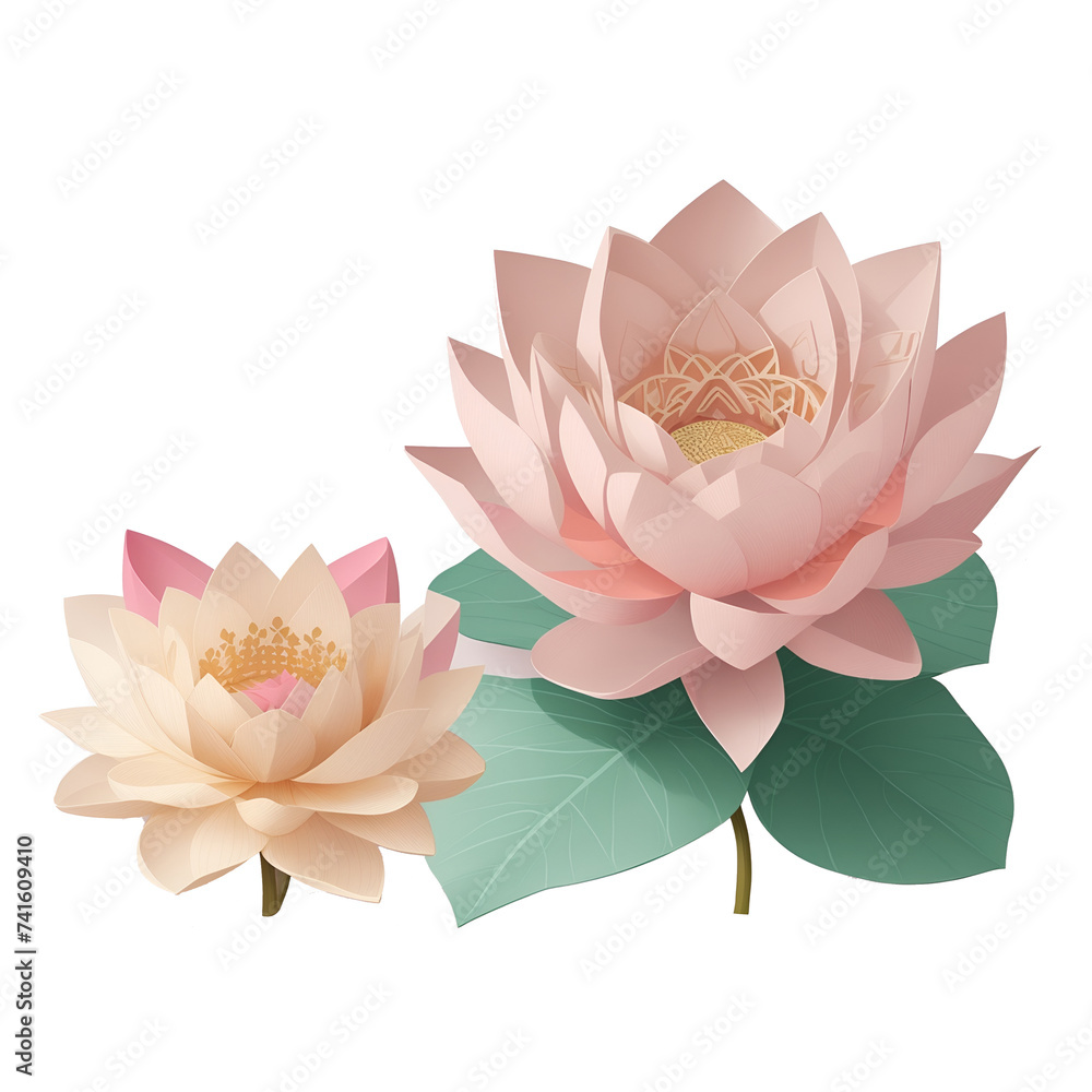 lotus flower origami clipart,paper flowers clipart,pink water lily ...
