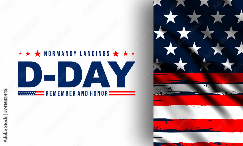 D-Day. Normandy landings concept Vector illustration. Template for ...