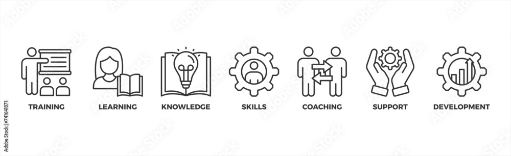 Capacity building banner web icon vector illustration concept with an ...