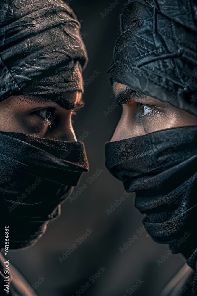 mystery and danger with this atmospheric image of a stealthy assassin ...