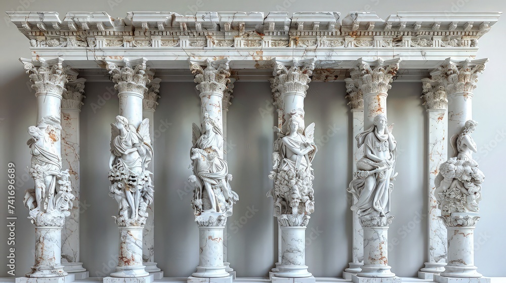 Law and Legacy: Detailed Showcase of Greek Temple Pillars in Classic ...