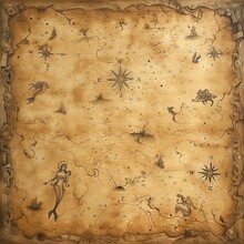 Vintage Mermaid On Map Art Free Stock Photo - Public Domain Pictures