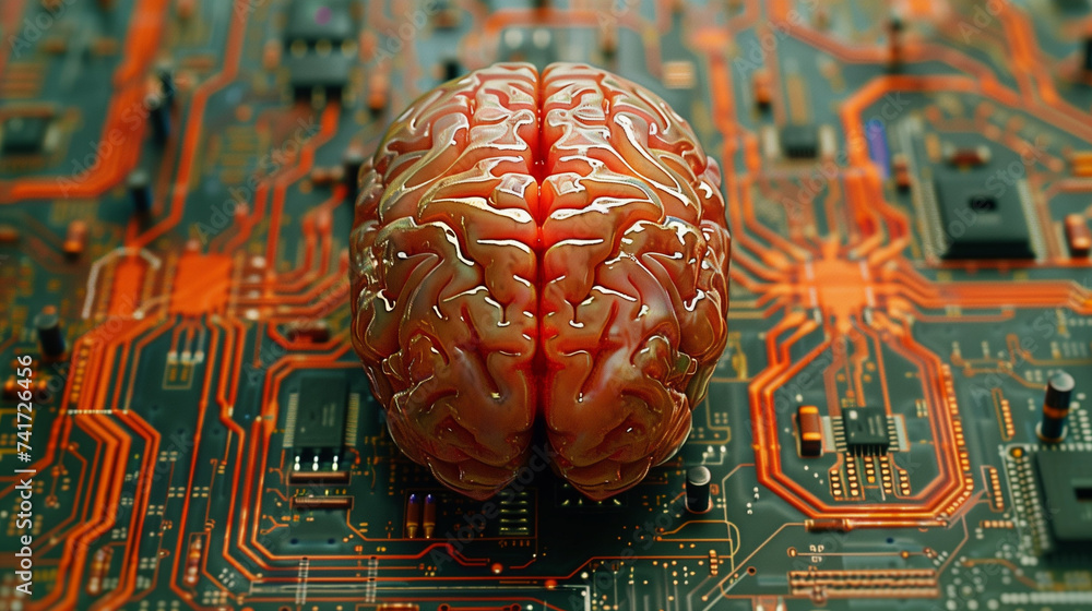 Cutting-Edge Cyborg AI Integration: Brain and a Printed Circuit Board ...