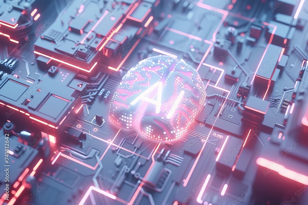 AI Brain Chip kanban. Artificial Intelligence ai supply chain optimization human multi cloud ...