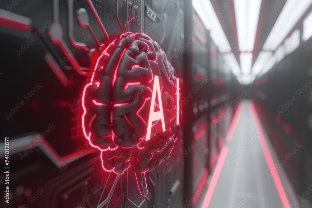 AI Brain Chip ar. Artificial Intelligence mental endurance human system on chip mind circuit ...