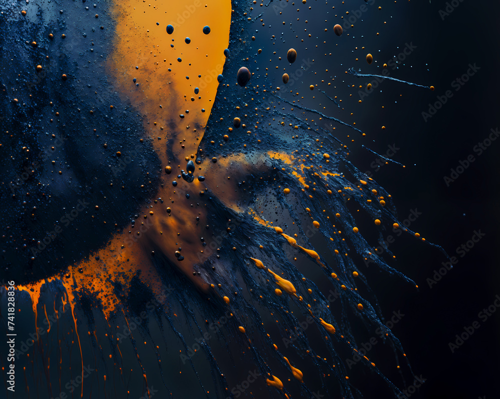 Abstract dynamic dispersion effect background for texture. Blue and ...