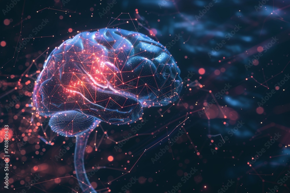 AI Brain Chip axon degeneration model. Artificial Intelligence ...