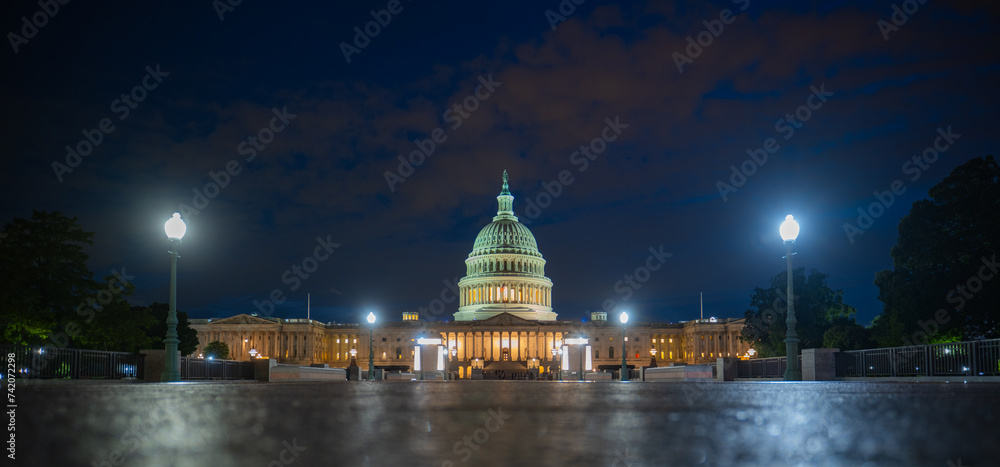 Capitol building in Washington DC. Historic Capitol embodies democratic ...