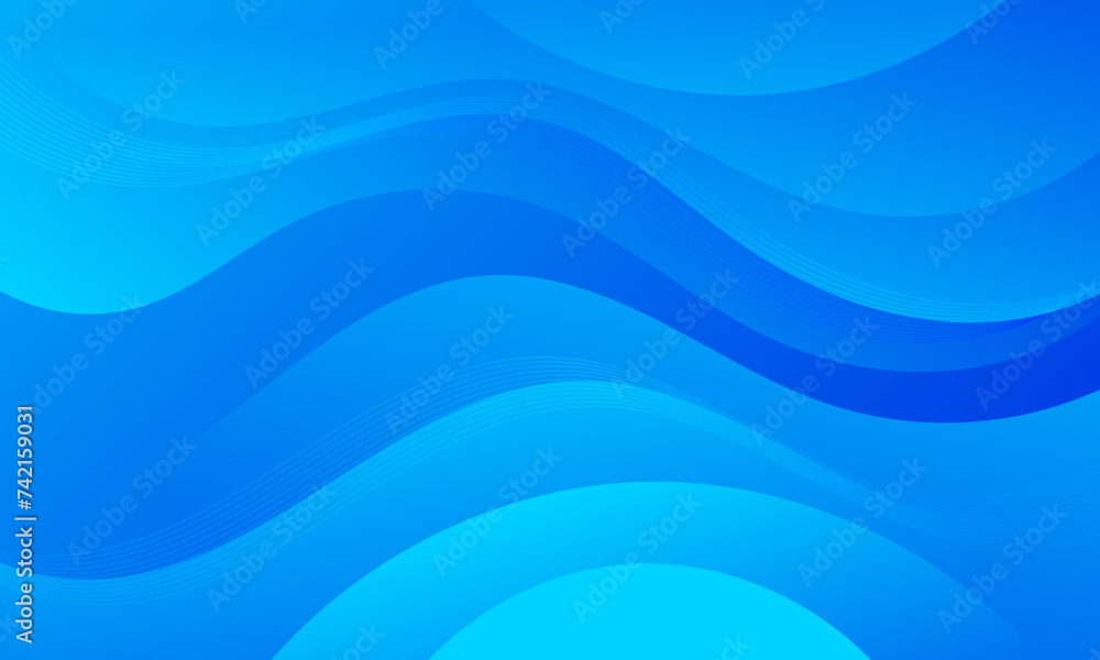 Abstract blue Background with Wavy Shapes. flowing and curvy shapes ...