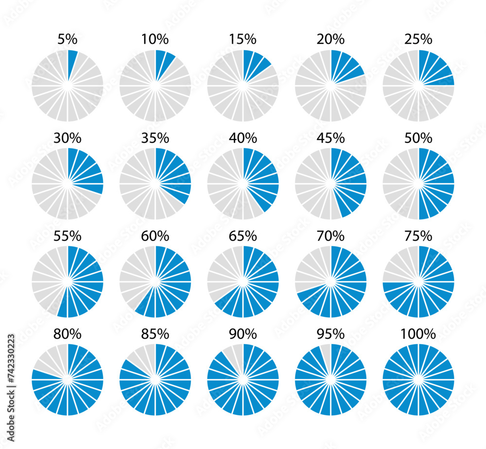 Vector de Stock Circular structure divided into pieces. Round section ...