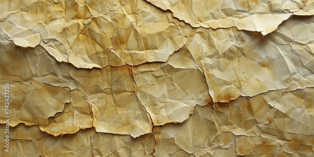 Creased and yellowed old paper texture, oozing antique elegance Stock ...