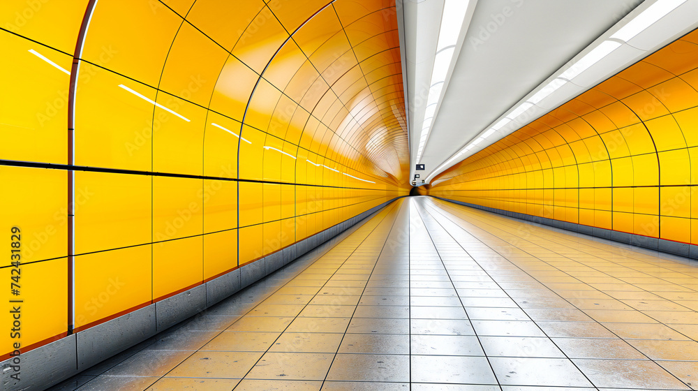Underground subway station, capturing the fast-paced movement and urban ...