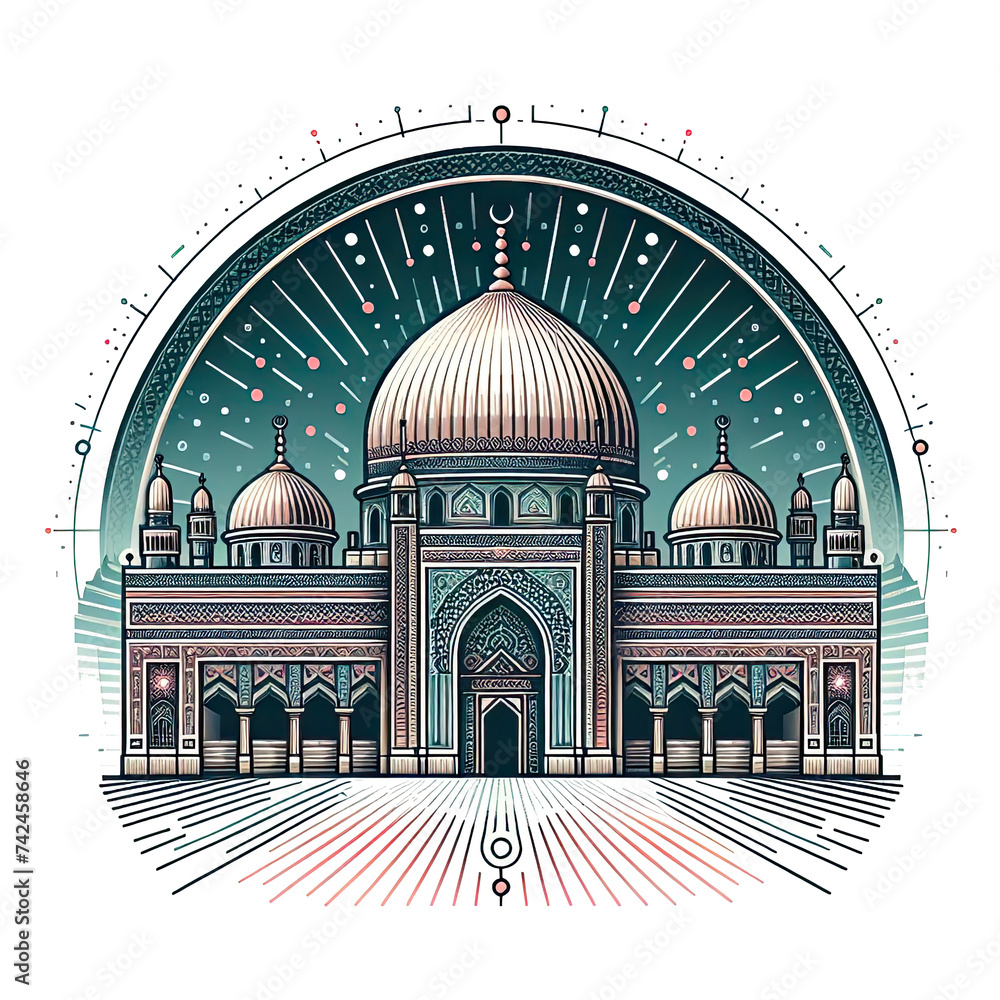 Aqsa grand mosque palestine islamic symbol and logo representing spirit ...