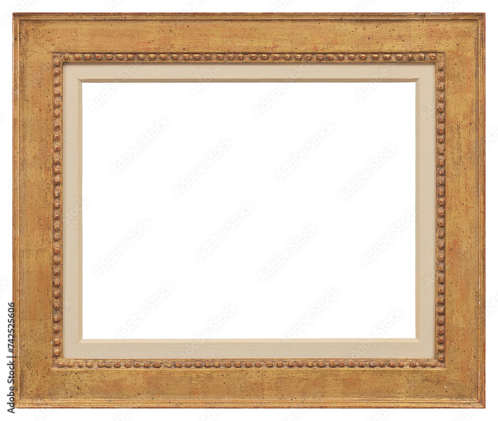Golden picture frame on a transparent background, in PNG format. Stock ...
