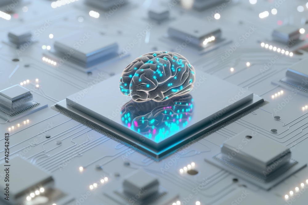 AI Brain Chip olfactory. Artificial Intelligence autoencoders mind ...