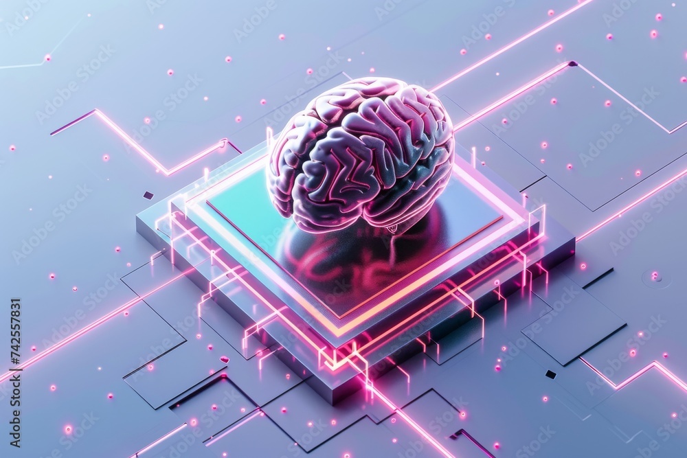 AI Brain Chip interface. Artificial Intelligence aminobutyric human ram ...