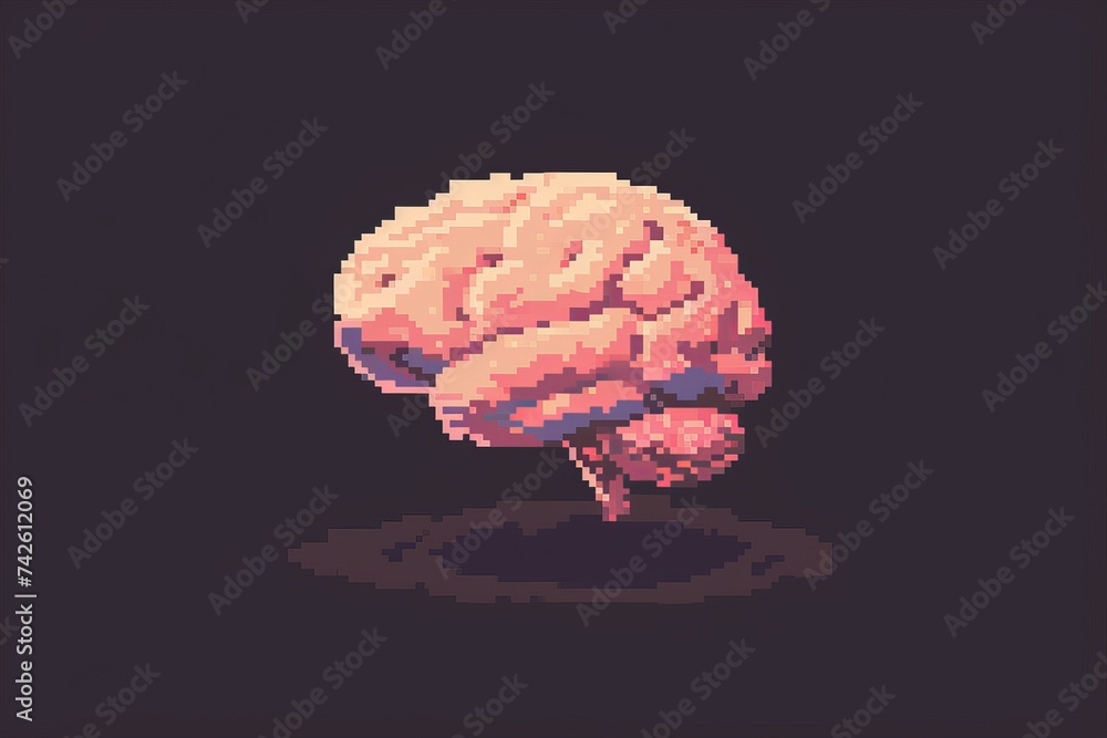 AI Brain Chip memory. Artificial Intelligence chemical mind population ...