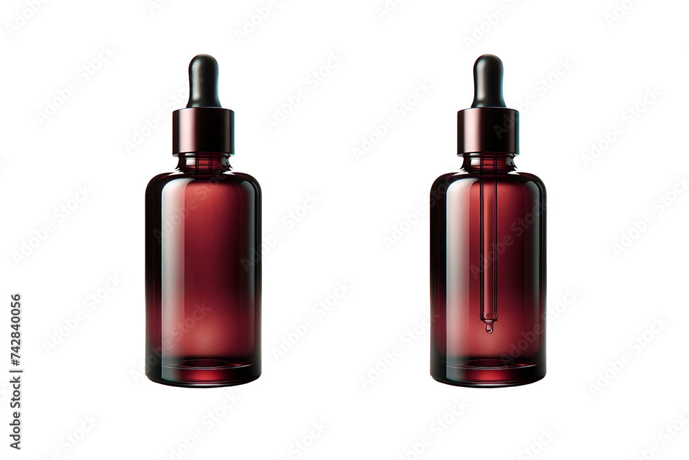 liquid serum bottle mockup isolated on background, illustration generic ...