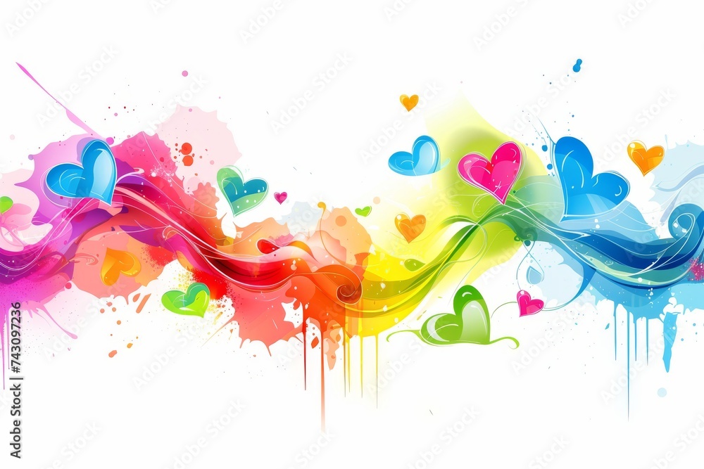 LGBTQ Pride pride month. Rainbow pine colorful red diversity Flag ...