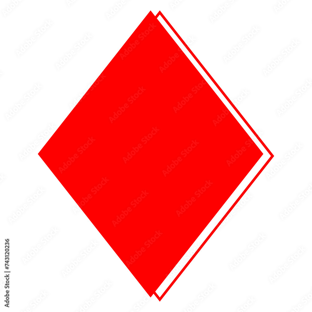Transparent PNG of a red diamonds playing card symbol with a red ...
