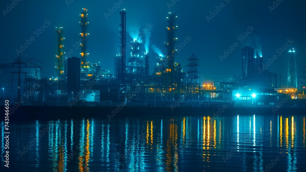 Gas fired power plants and sprawling factory buildings, tirelessly ...