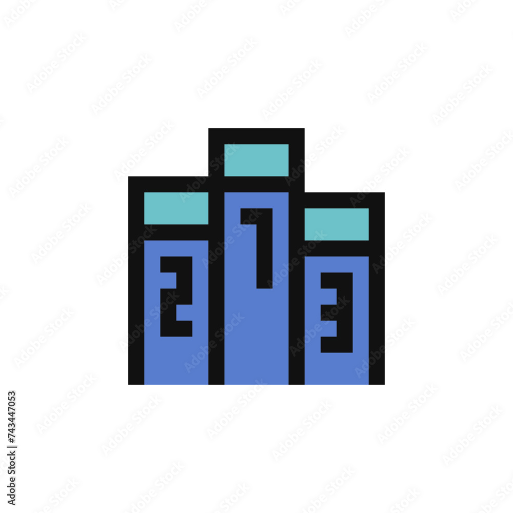 Winners podium pixel art icon. Old school computer graphic design. 8 ...