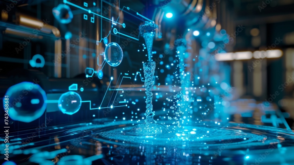 A holographic representation of a smart water system with data ...