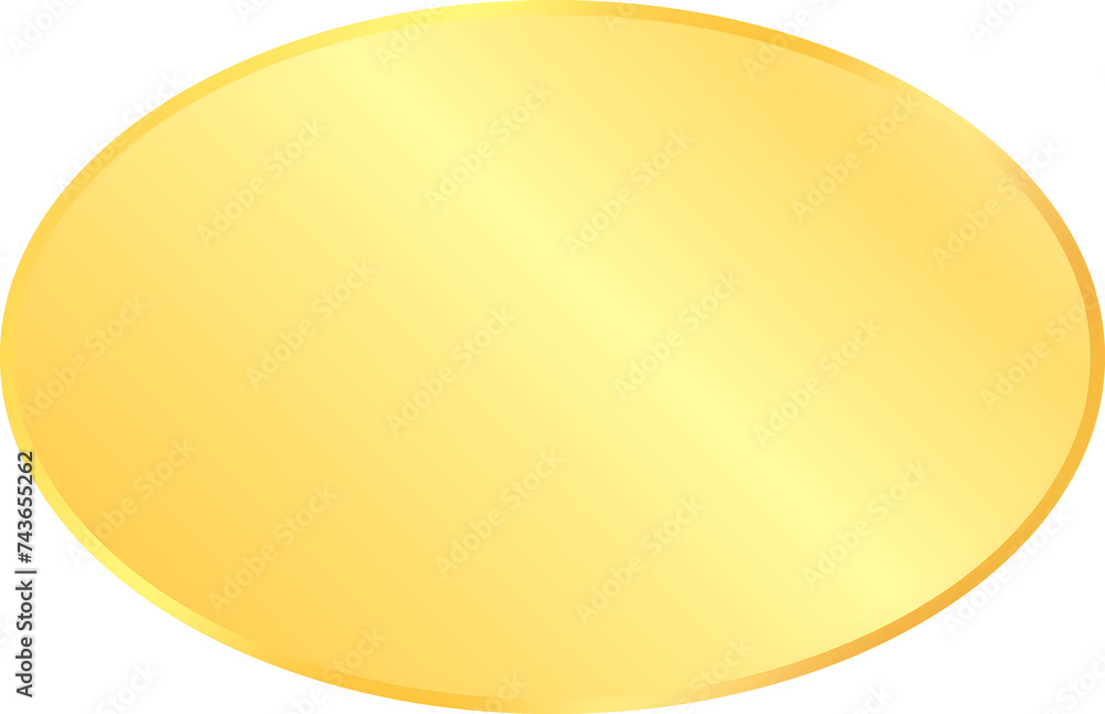 Gold oval ellipse label sign button clipart element illustration for ...