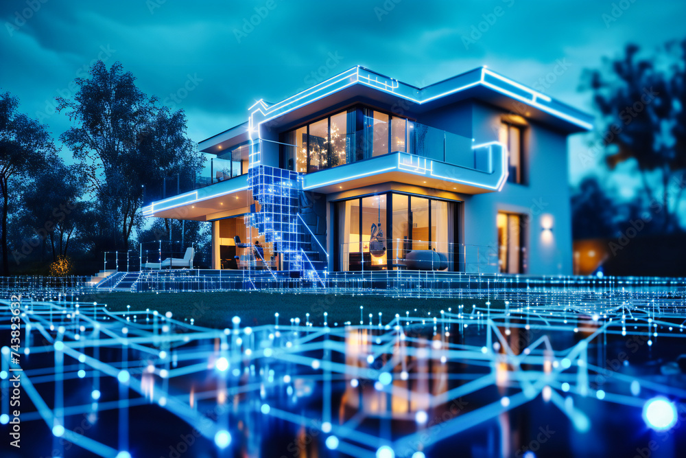 Modern Housing and Smart Home Technology, Contemporary Architecture ...