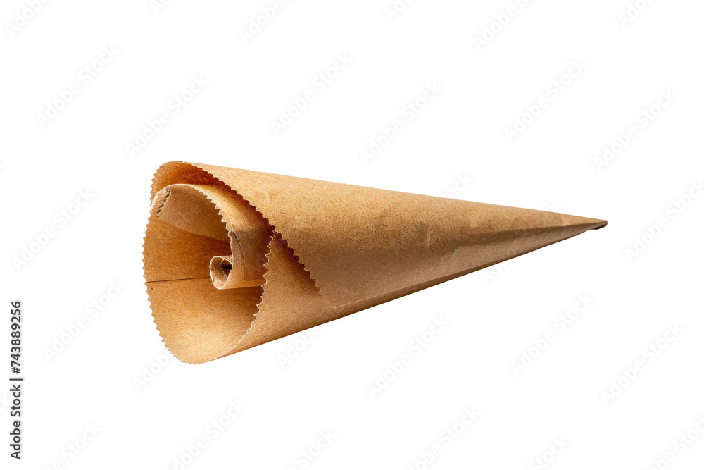 Ice Cream Cone. An ice cream cone sits upright The cone is filled with ...