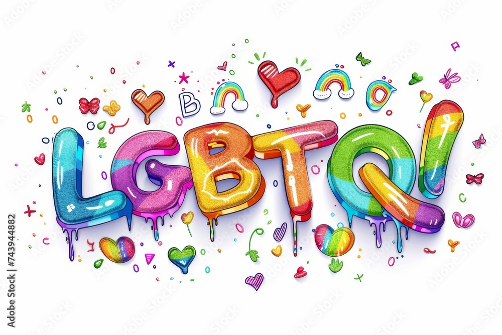 LGBTQ Pride multiform. Rainbow satisfaction colorful appreciation ...