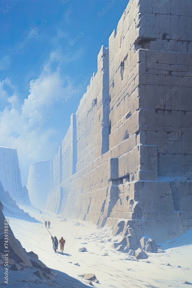 3D Rendering of myterious science fictional location scene. Unknown ...