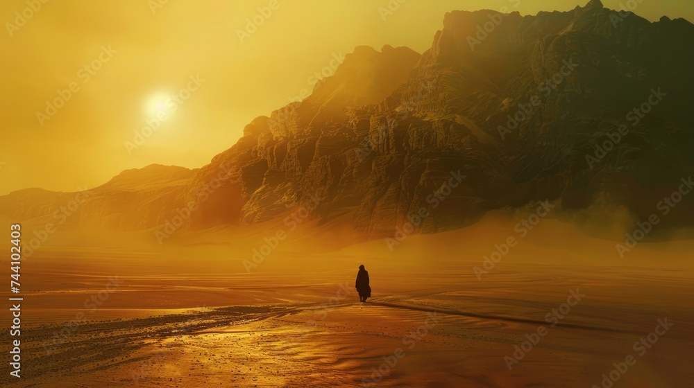 alien world background movie Dune exo planet men in black in desert ...