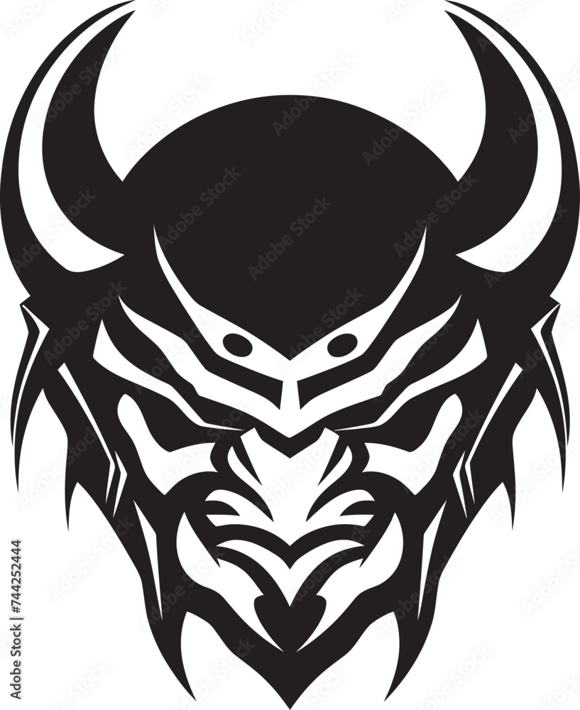 Unleash the Moo mentum A Bold Black and White Bull Icon Horned Hero A ...