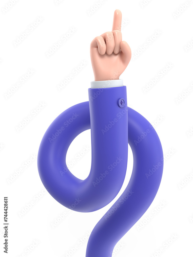 Transparent Backgrounds Mock-up. Cartoon character hand pointing ...