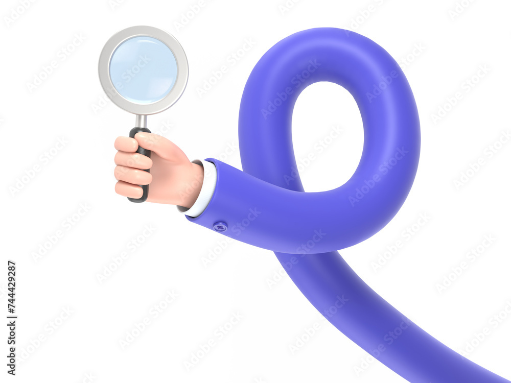 Transparent Backgrounds Mock-up. Businessman hand holding a magnifying ...