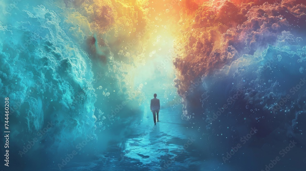 Step into a realm where digital art transcends reality, with ...