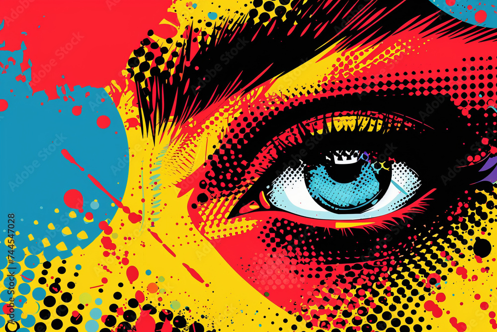 An illustration that combines the aesthetics of digital art with pop ...