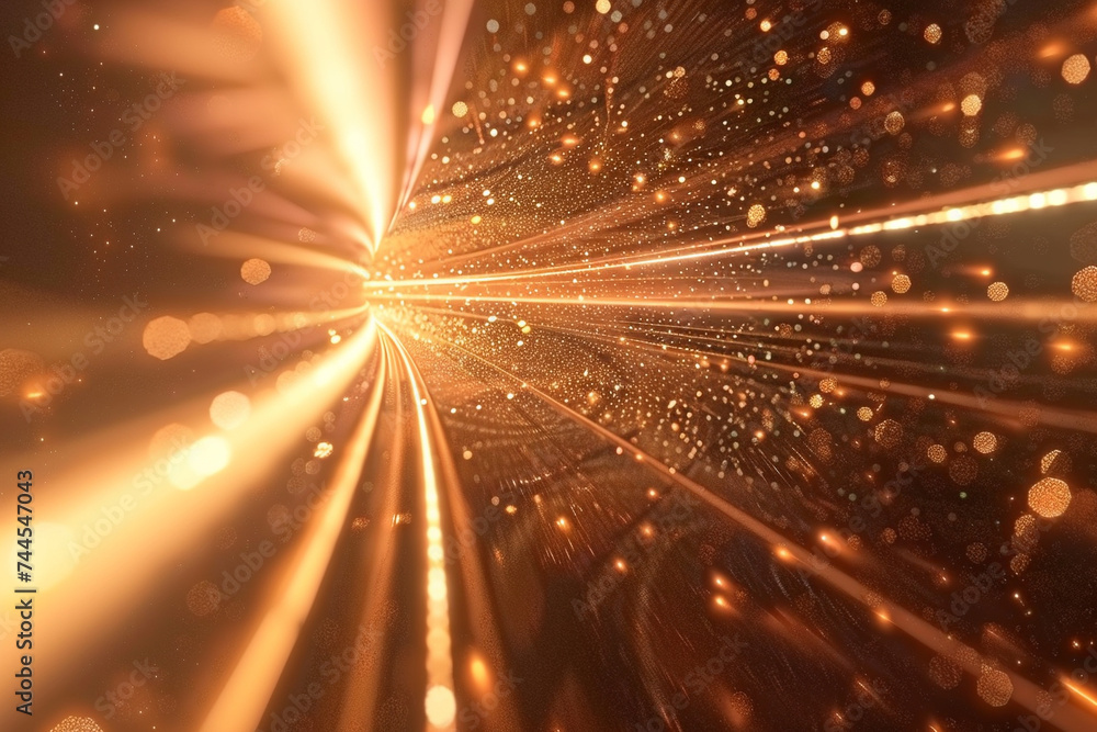 Animated 3D visualization of traveling through a speed lightning beam ...