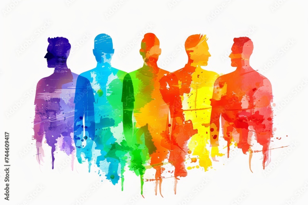 LGBTQ Pride colors. Rainbow diversity competency colorful blended ...