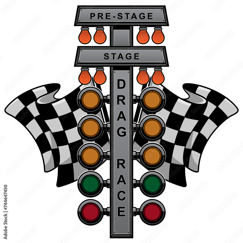 start light drag race Stock Vector | Adobe Stock