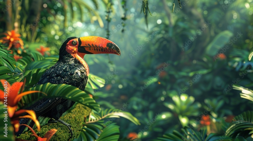 bird, wild, wildlife, forest, hornbill, nature, tropical, animal ...