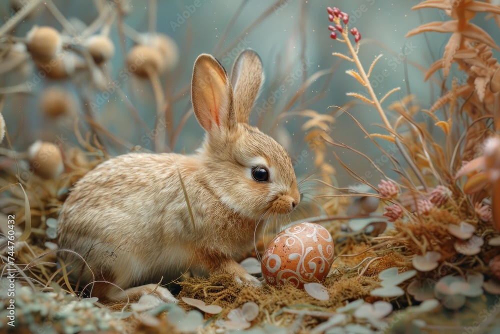 rabbit, easter egg, egg, animal, easter, ester, happy, background ...