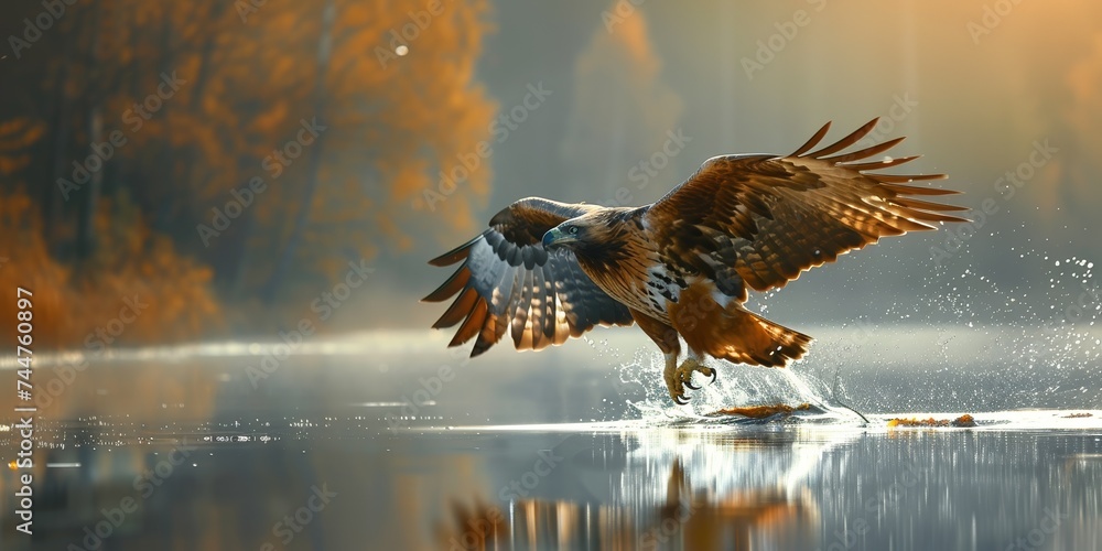 bird, wing, animal, water, flight, nature, wildlife, hawk, background ...