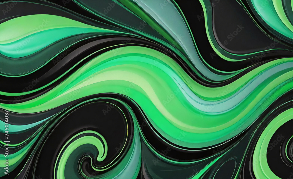 El fondo negro y verde oscuro es claro con el degradado es la ...