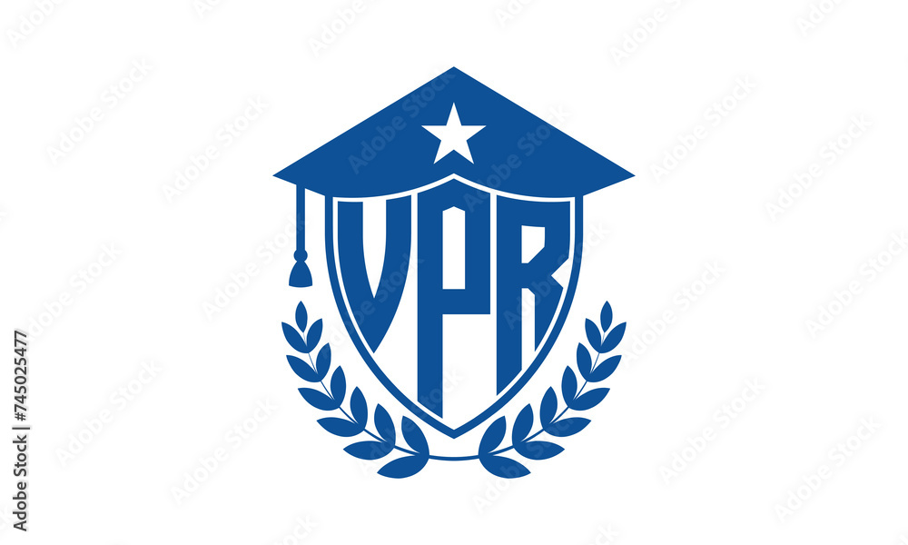 Vector de Stock VPR three letter iconic academic logo design vector ...