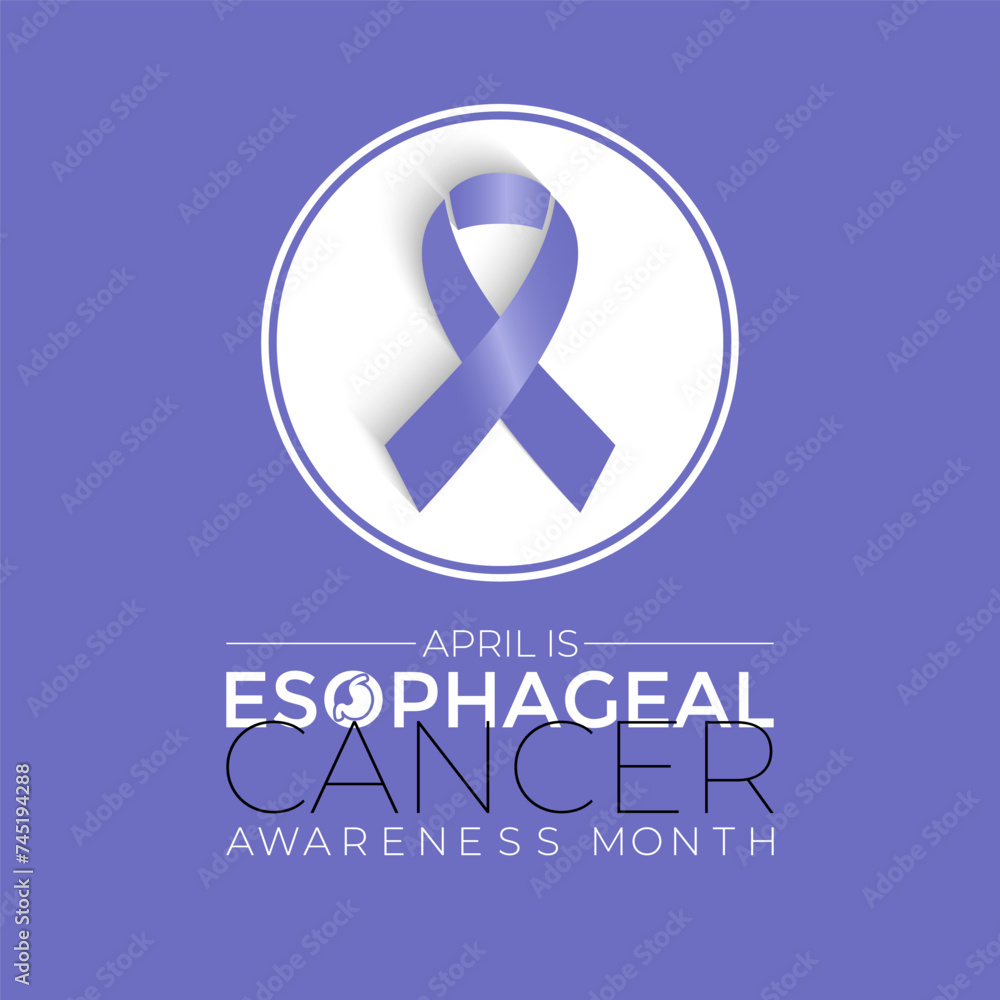 Esophageal Cancer Awareness Month. Periwinkle Color Ribbon Isolated On ...