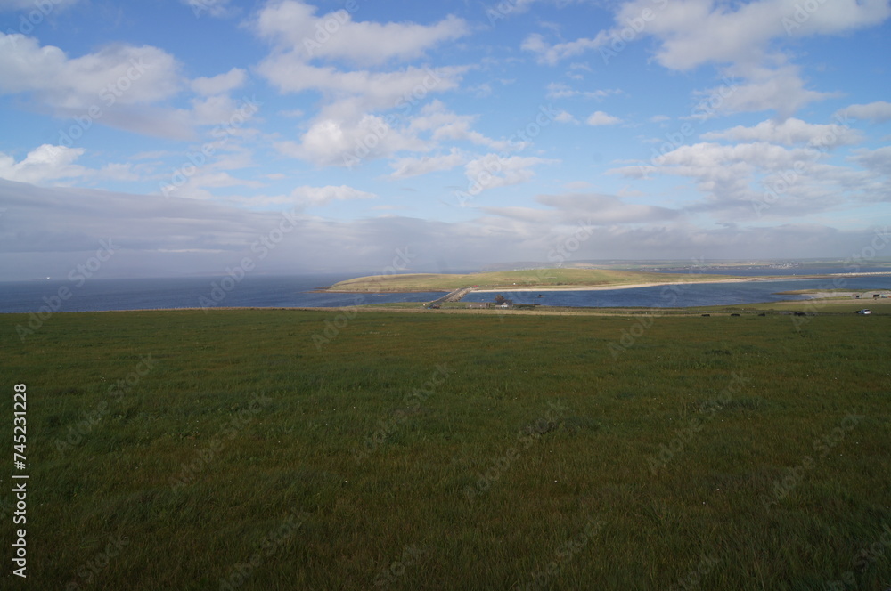 Photo Stock One of four Churchill Barriers built during WW2 to protect ...