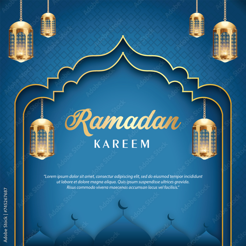 Vector Pamflet Template Ramadhan Celebration Ramadan Kareem Idul Fitri ...
