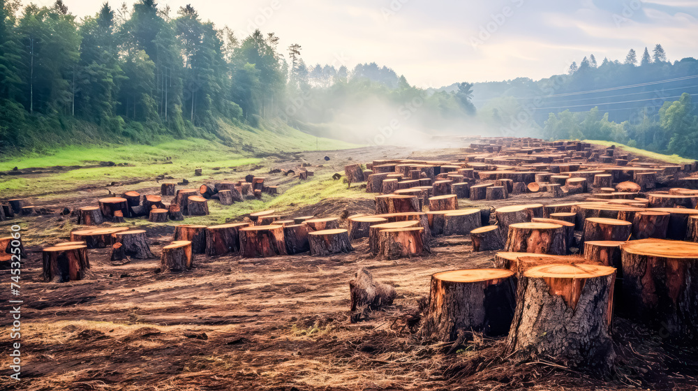 Rainforest devastation for oil palm plantations illustrates the ...